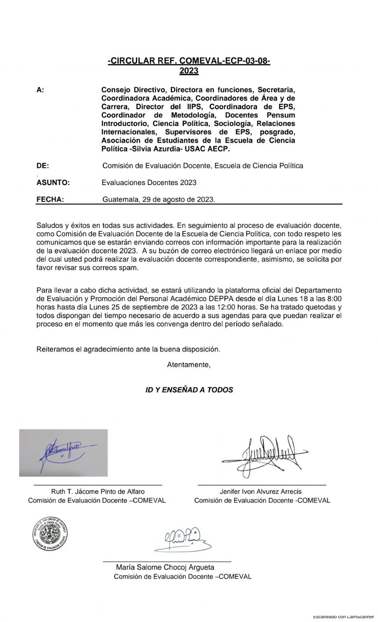 USAC-ECP – Escuela de Ciencia Política | Universidad de San Carlos de Guatemala