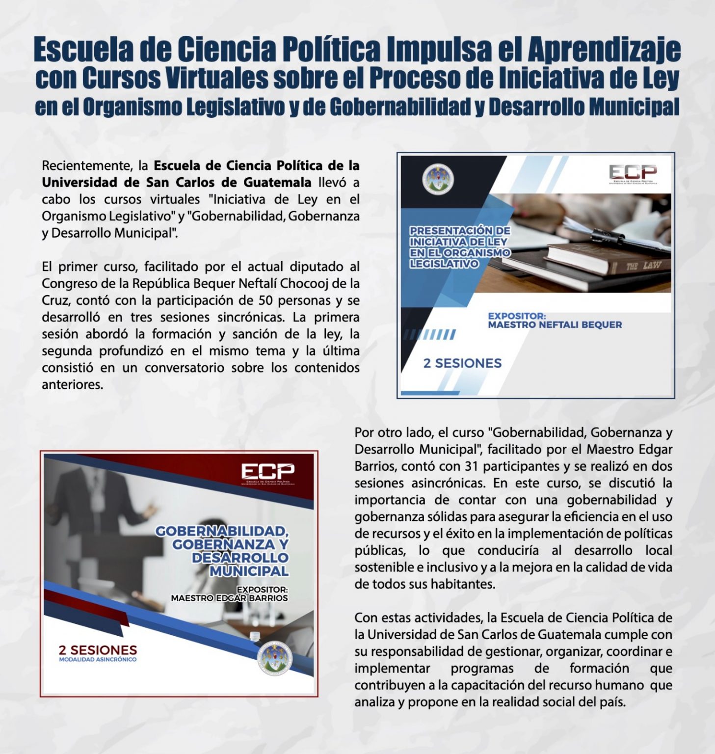 USAC-ECP – Escuela de Ciencia Política | Universidad de San Carlos de Guatemala